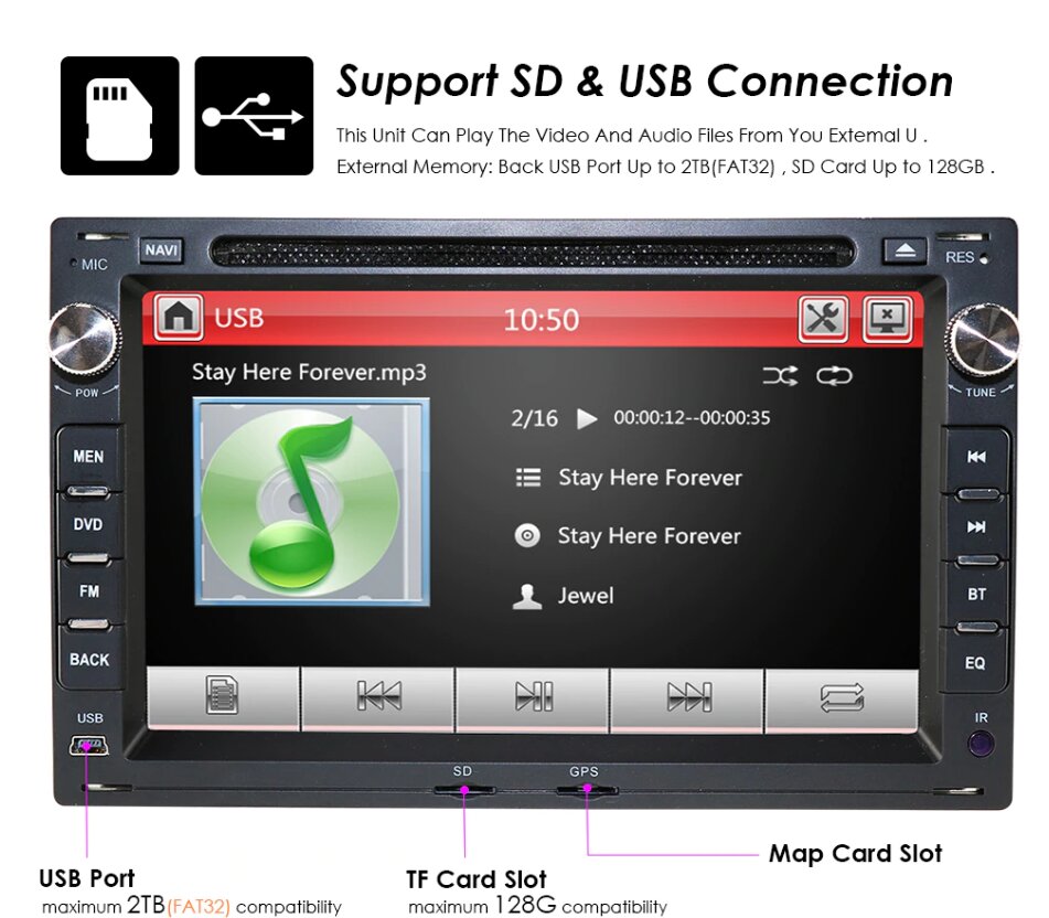 Car Radio VW Volkswagen Stereo Multimedia | Head Unit | CarRadio.ie